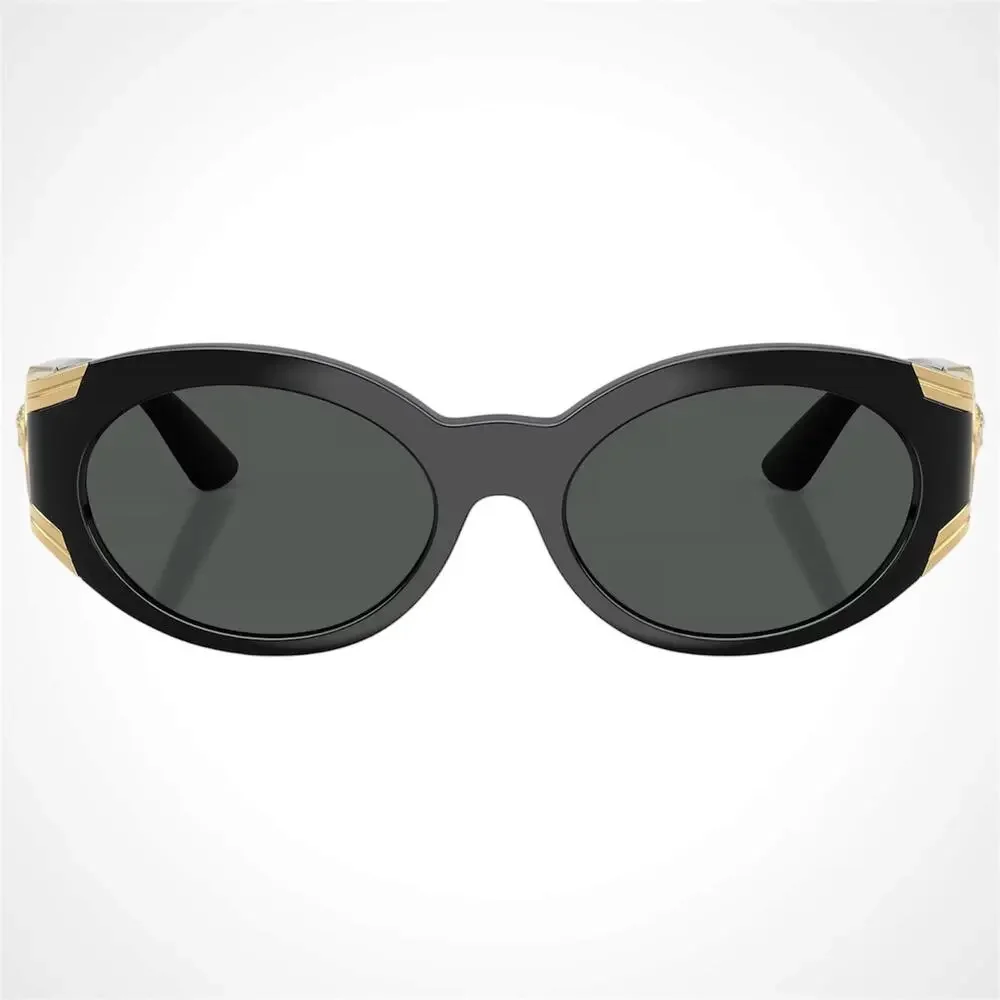 Versace | Accessories | New Versace Sunglasses Black Oval Gold ...